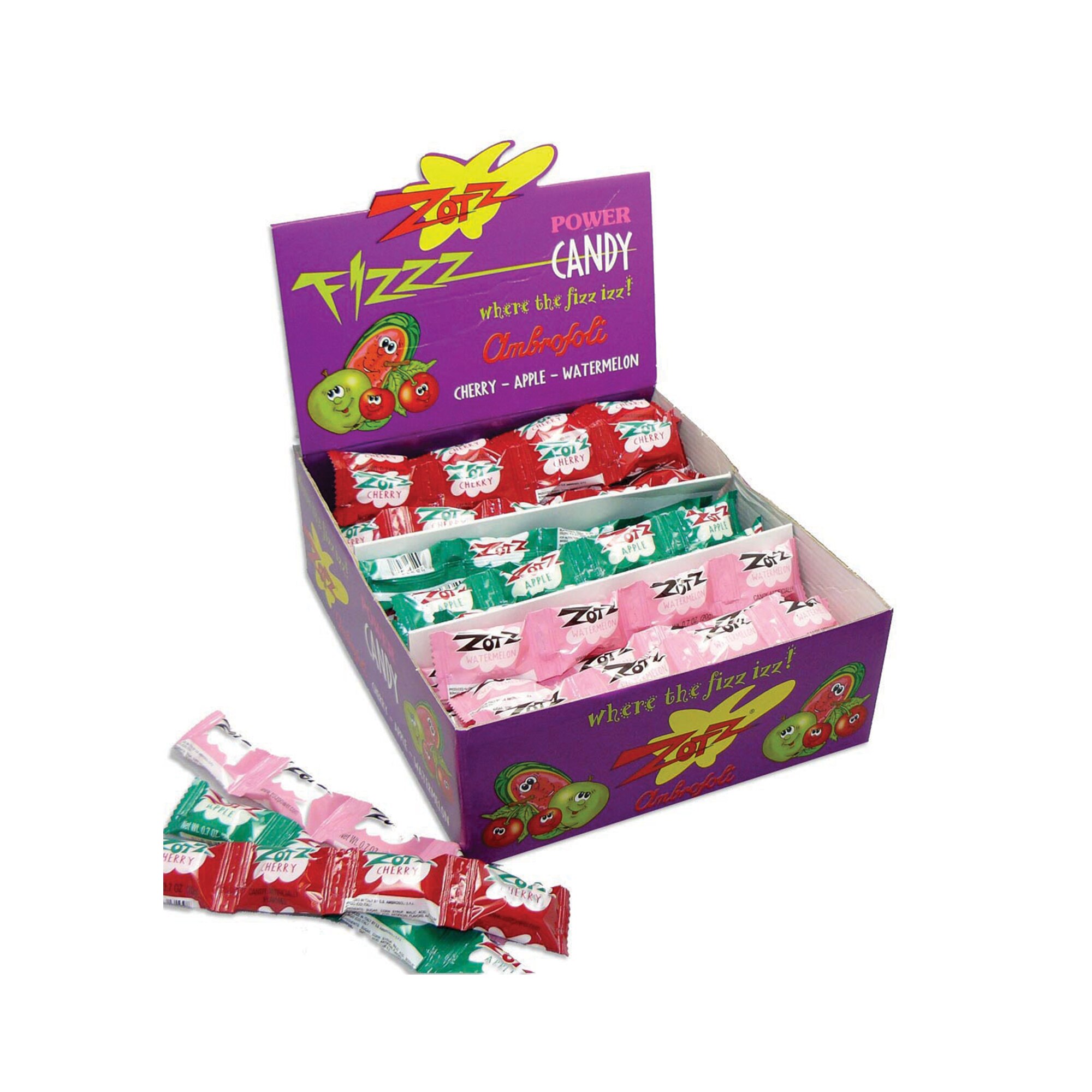 Zotz® Cherry, Apple, Watermelon | Albanese Confectionery